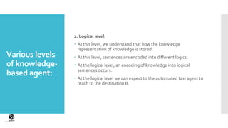 Knowledge based agents | PPTX