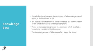 Knowledge based agents | PPTX