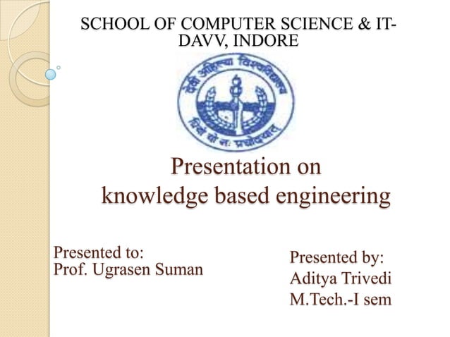 Knowledge based engineering | PPTX