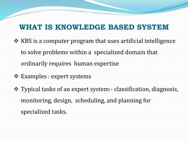 Knowledge based system(Expert System) | PPTX | Artificial Intelligence | Technology & Computing