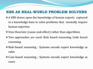 Knowledge Based System Expert System Pptx