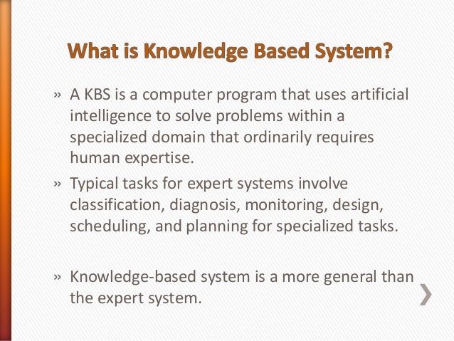 Knowledge based systems