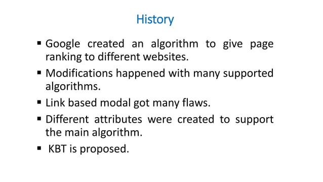 Knowledge based trust algorithm | PPTX