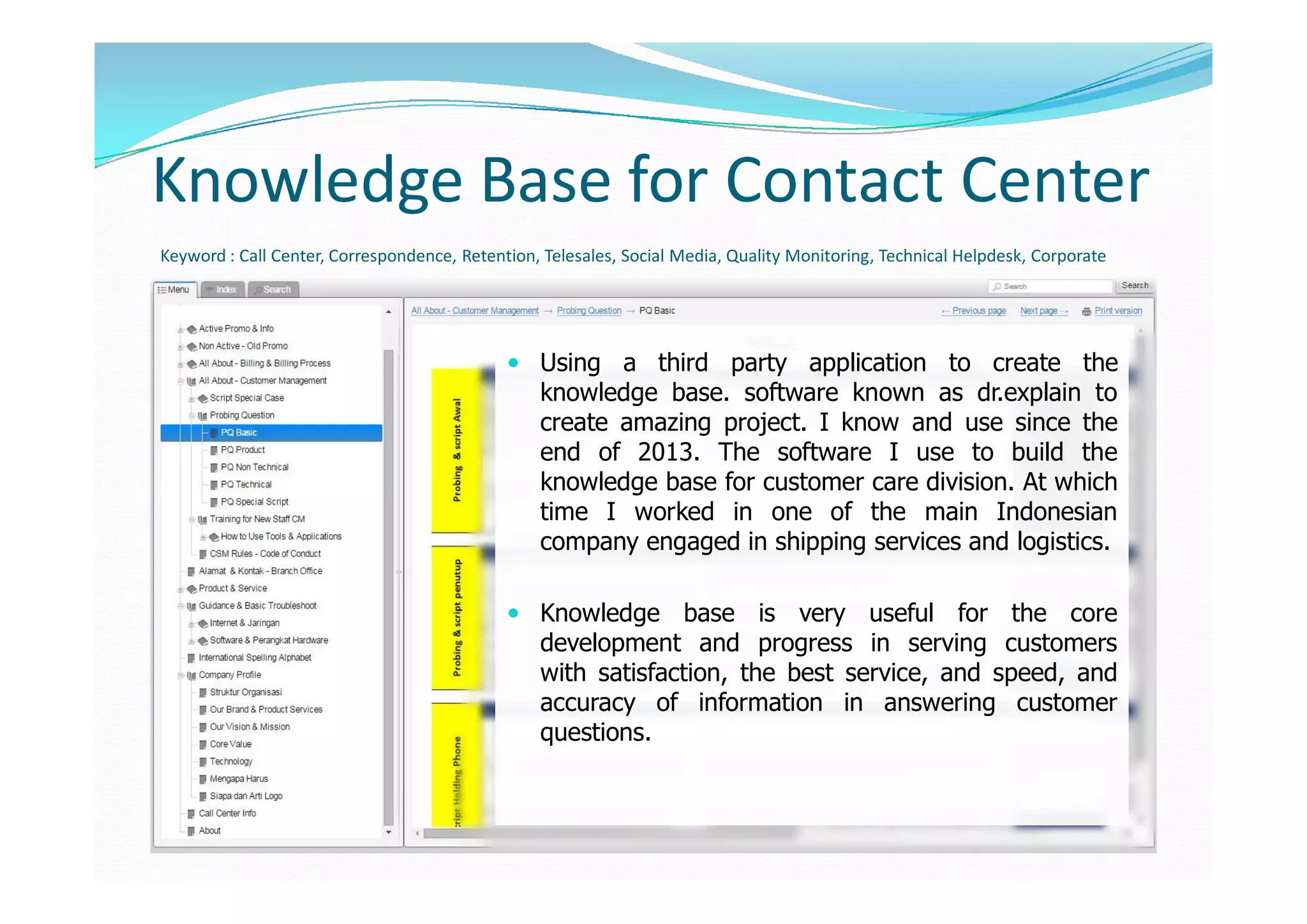 Knowledge base for contact center | PDF | IT and Internet Support ...