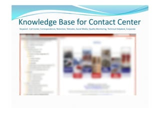 Knowledge base for contact center | PDF