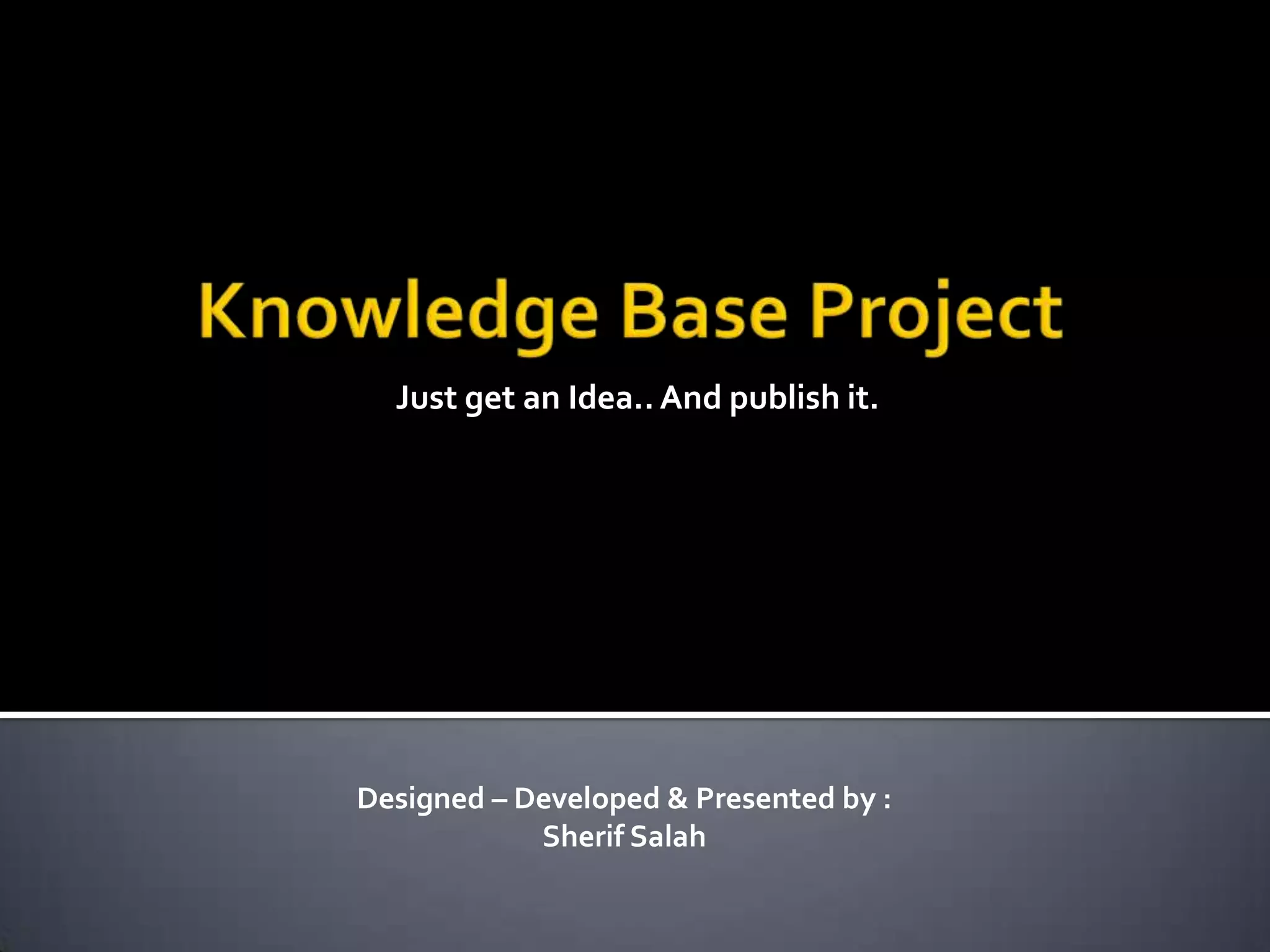 Knowledge Base Project | PPT