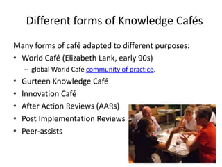 How to run a Knowledge cafe | PPTX