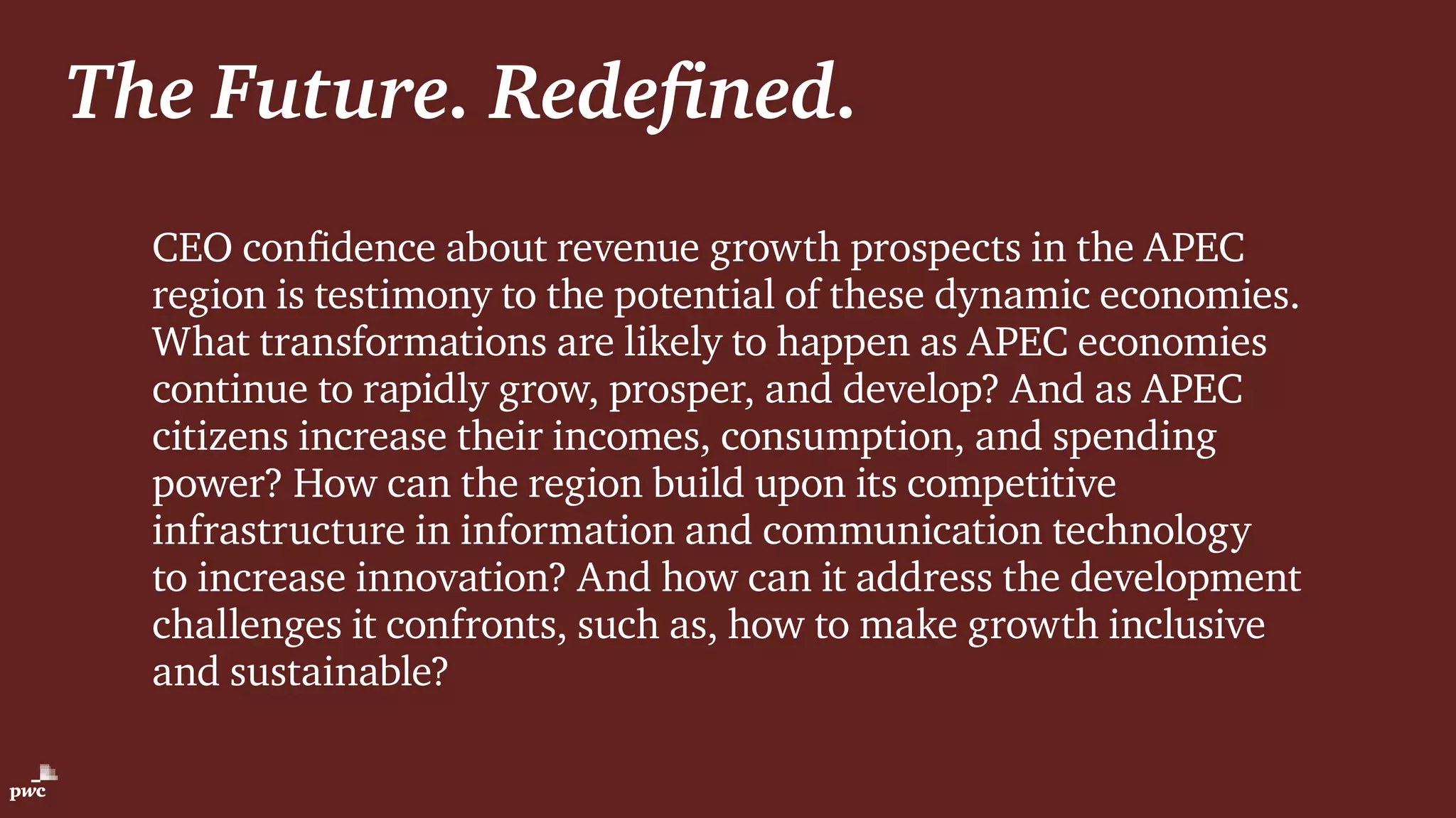 The Future Redefined. APEC CEO Summit 2011 Visual Story. | PDF