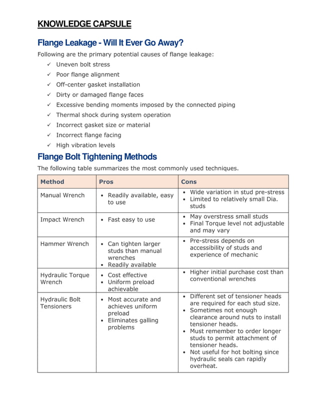 Knowledge capsule flange bt | PDF