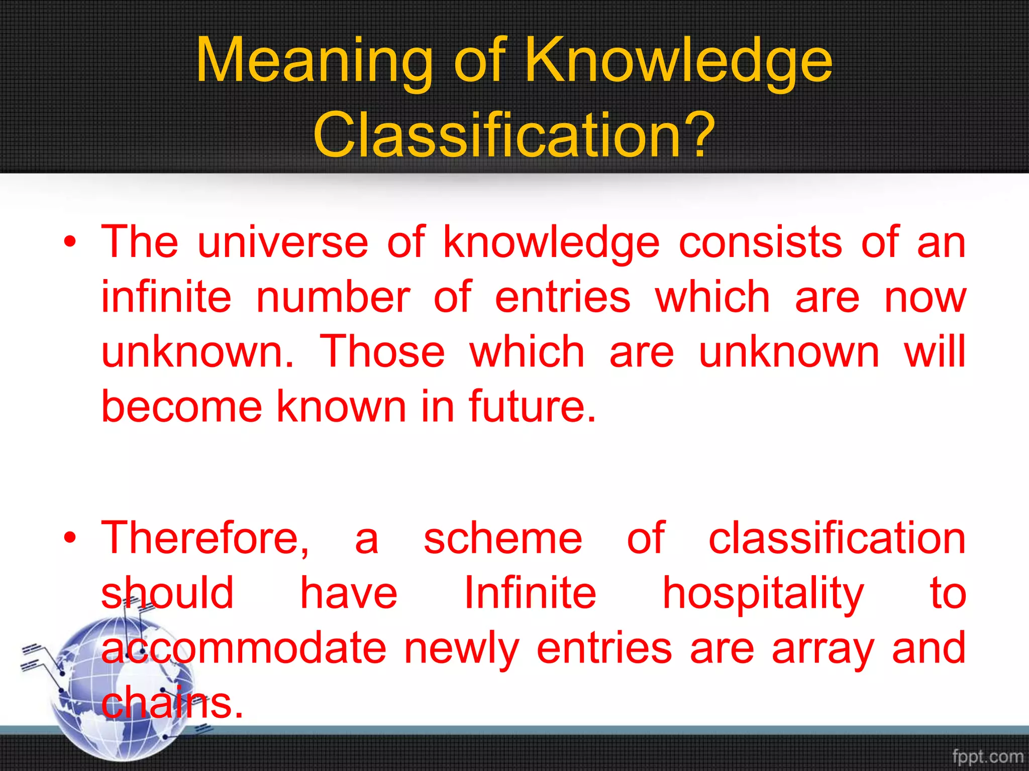 Knowledge classification shalini | PPT
