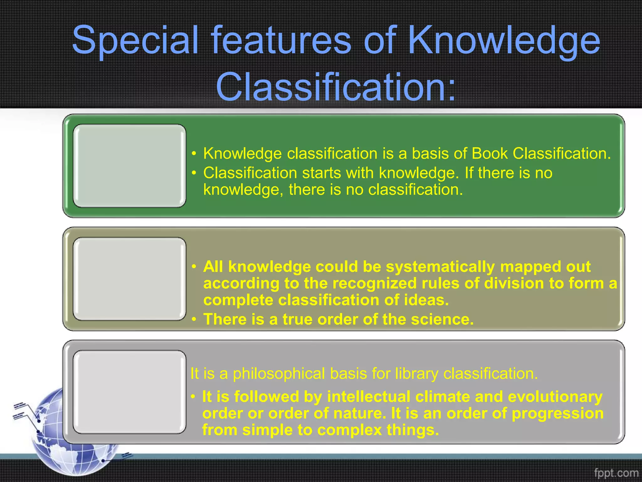 Knowledge classification shalini | PPT
