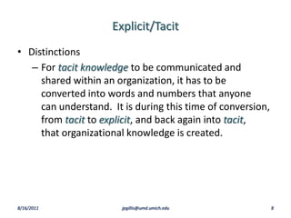 Knowledge Creating Company S (learning organization) | PPTX