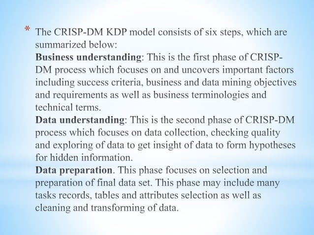 Knowledge discovery process | PPTX