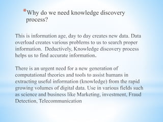 Knowledge discovery process | PPTX
