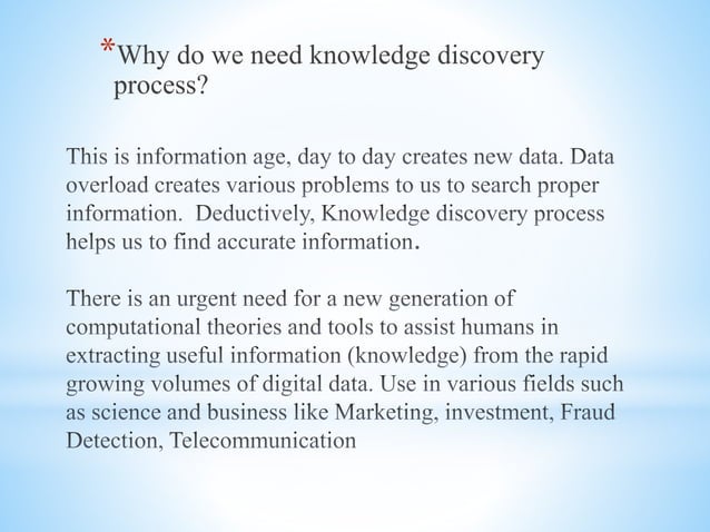 Knowledge discovery process | PPTX