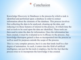 Knowledge discovery process | PPTX