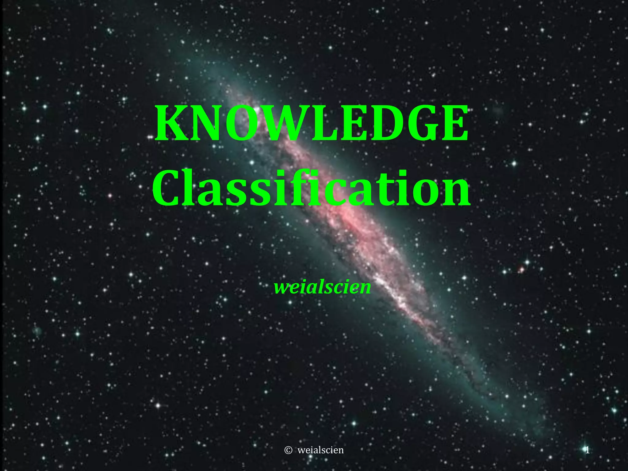 Knowledge Classifications or Divisions | PDF