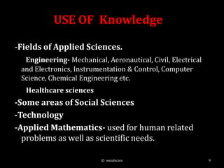 Knowledge Classifications or Divisions | PDF