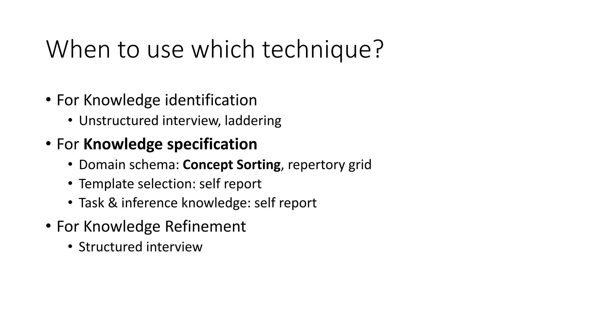 Knowledge Elicitation Techiniques Concept Sorting | PDF