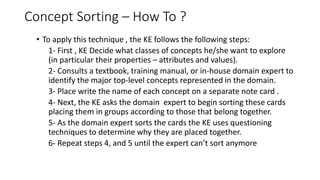 Knowledge Elicitation Techiniques Concept Sorting | PPT