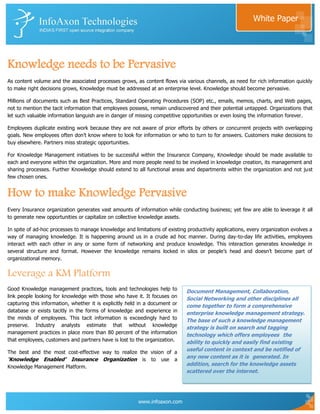 Knowledge Enabled Insurance Organization | PDF