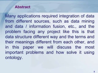 ontology based- data_integration. | PPTX