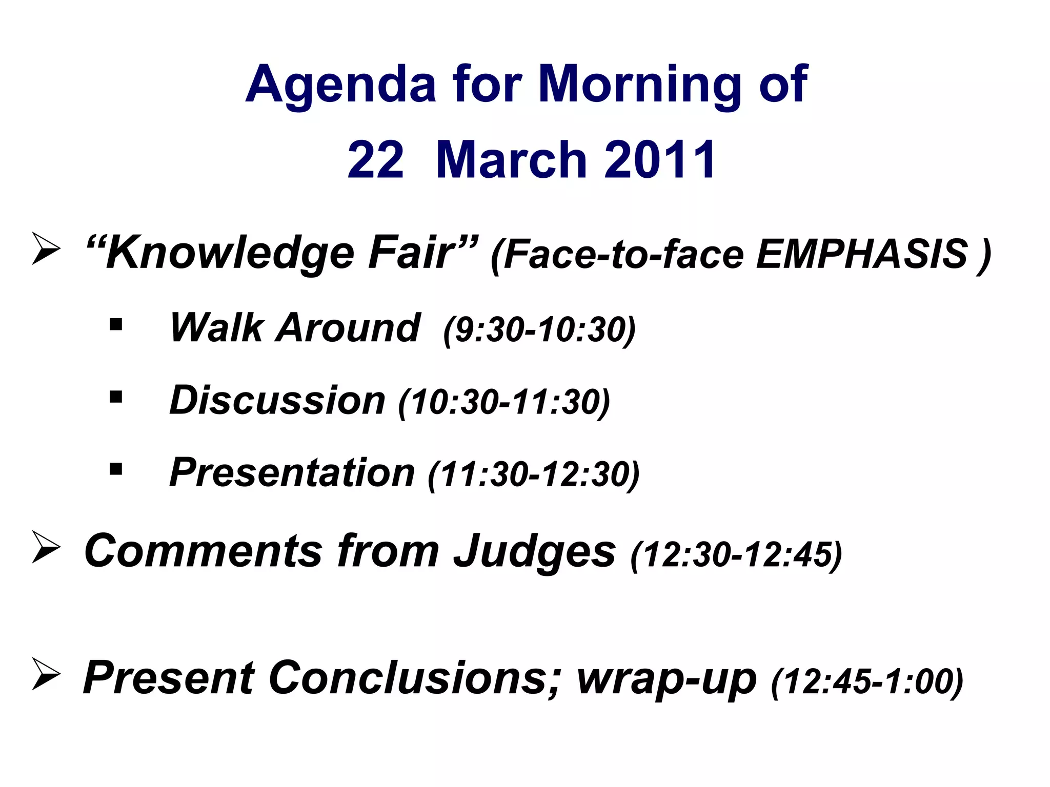 Knowledge fair | PPT