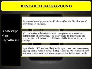 New Media: Knowledge gap hypotheses | PPTX