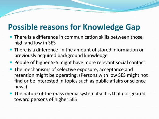 Knowledge gap hypothesis | PPTX