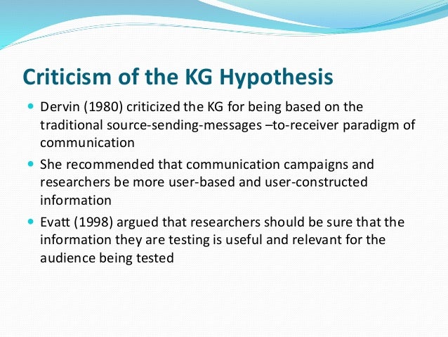 Knowledge gap hypothesis