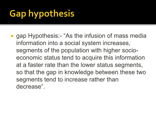 Knowledge gap theory | PPTX