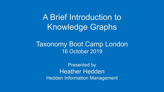 A Brief Introduction to Knowledge Graphs | PPT