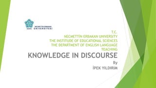 Knowledge in discourse | PPTX