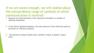 Knowledge in discourse | PPTX