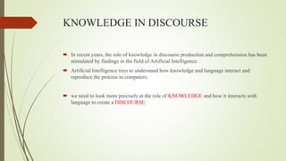 Knowledgeindiscourse Guy Cook unit 6 | PPTX