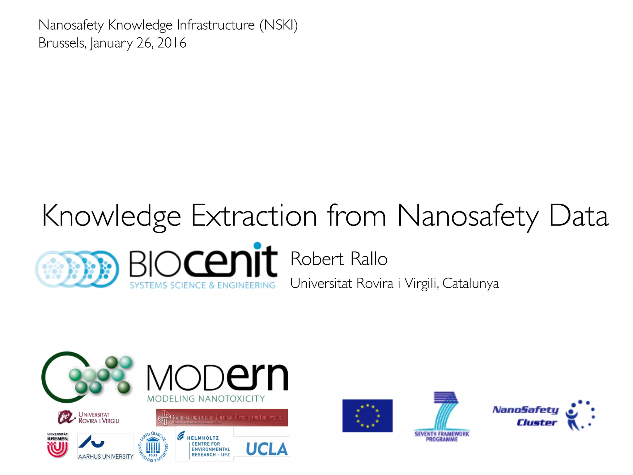 Knowledge extraction from Nanosafety Data | PDF
