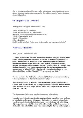Knowledge in islam | PDF