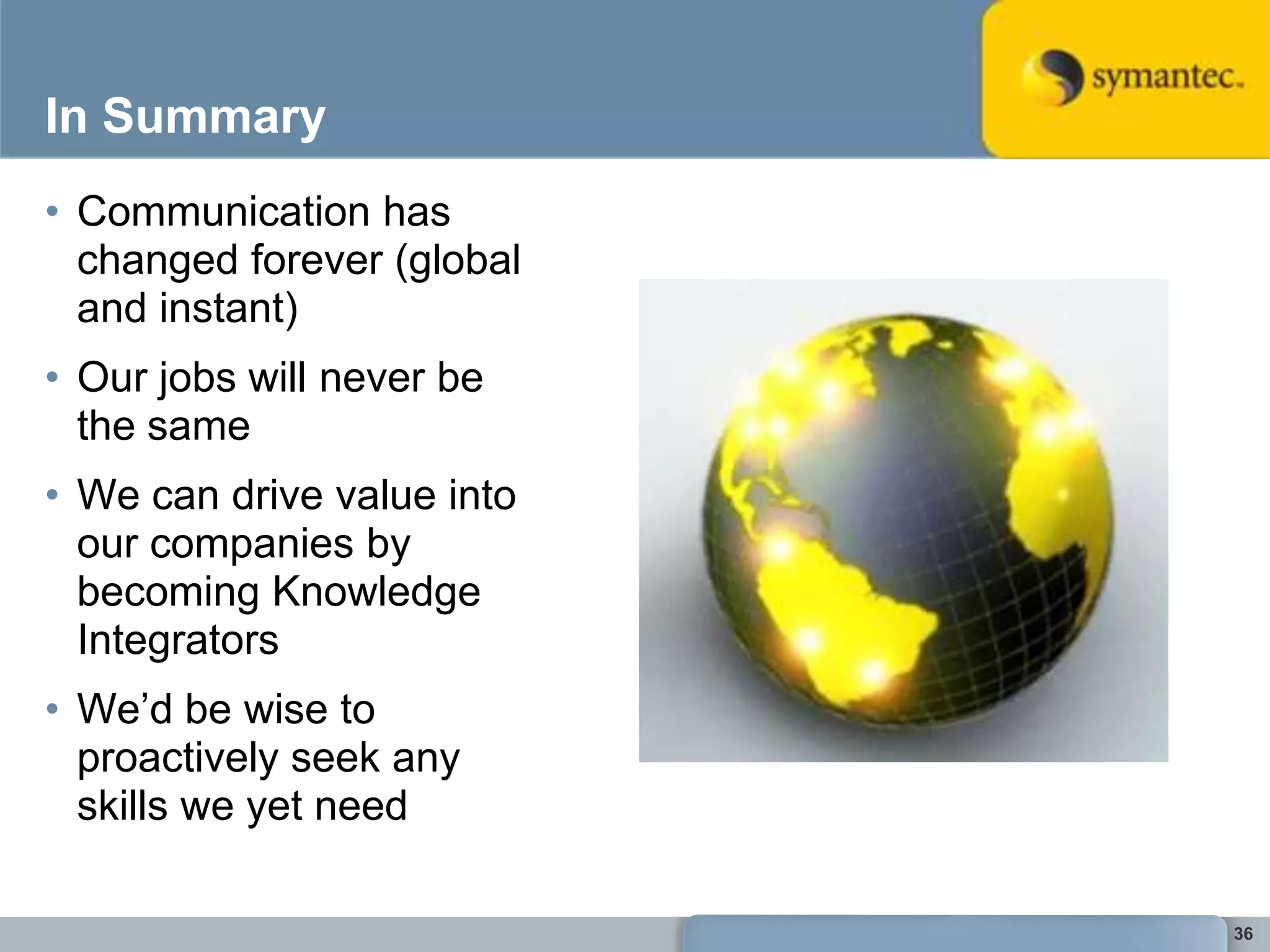 Knowledge Integration (STC 2010) | PPT