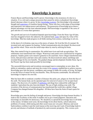 Knowledge is power | DOCX