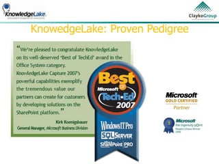KnowledgeLake - ECM For SharePoint | PPT