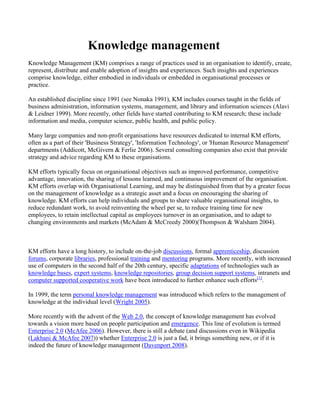 Knowledge Management | DOCX