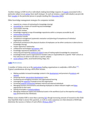 Knowledge Management | DOCX