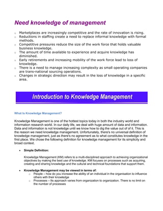 Knowledge Management | DOCX