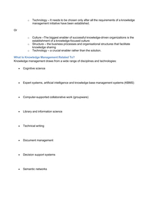 Knowledge Management | DOCX