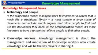 MANAGEMENT INFORMATION SYSTEMS:Knowledge Management | PPT