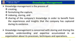 MANAGEMENT INFORMATION SYSTEMS:Knowledge Management | PPT