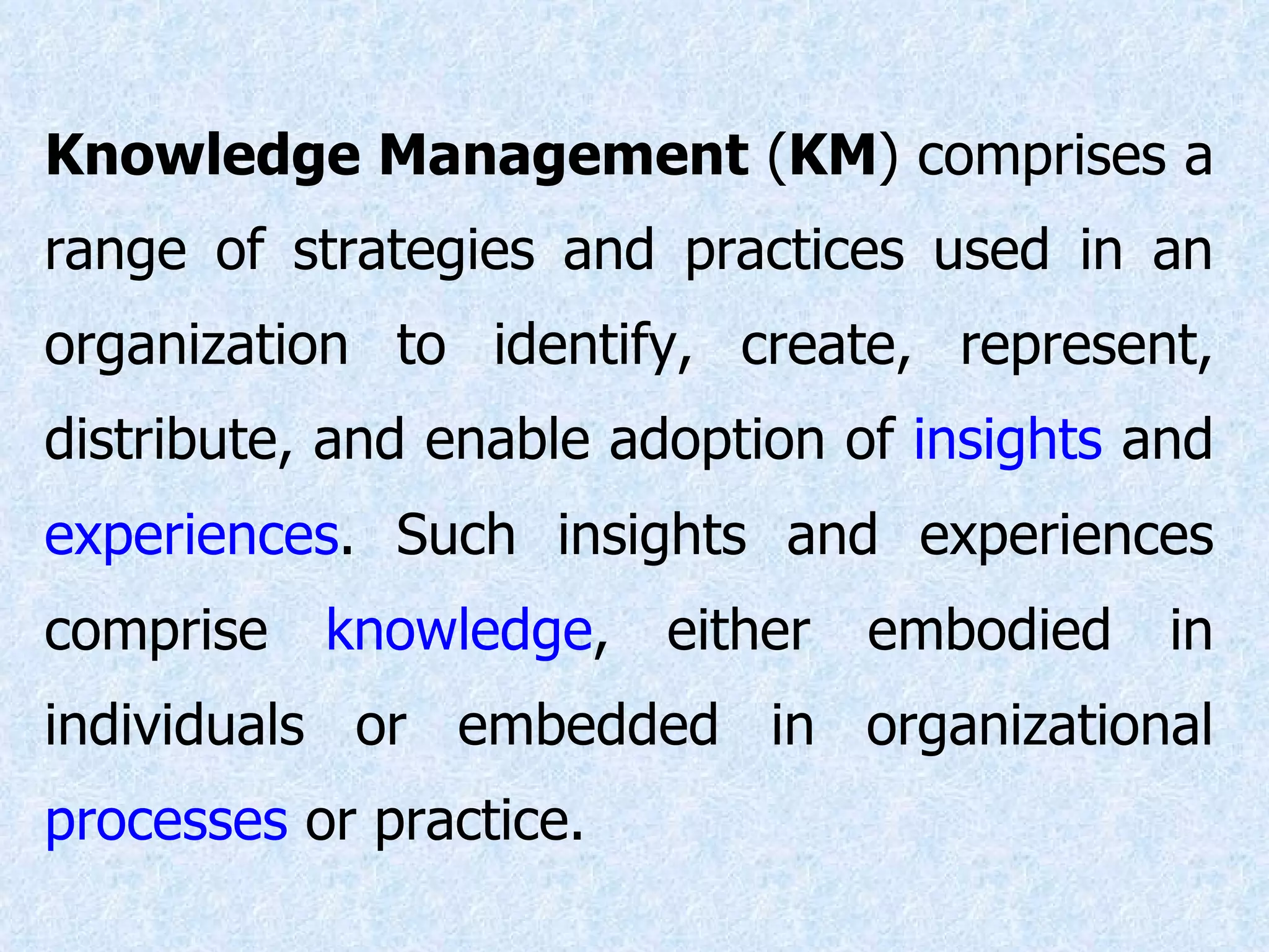Knowledge management | PPT