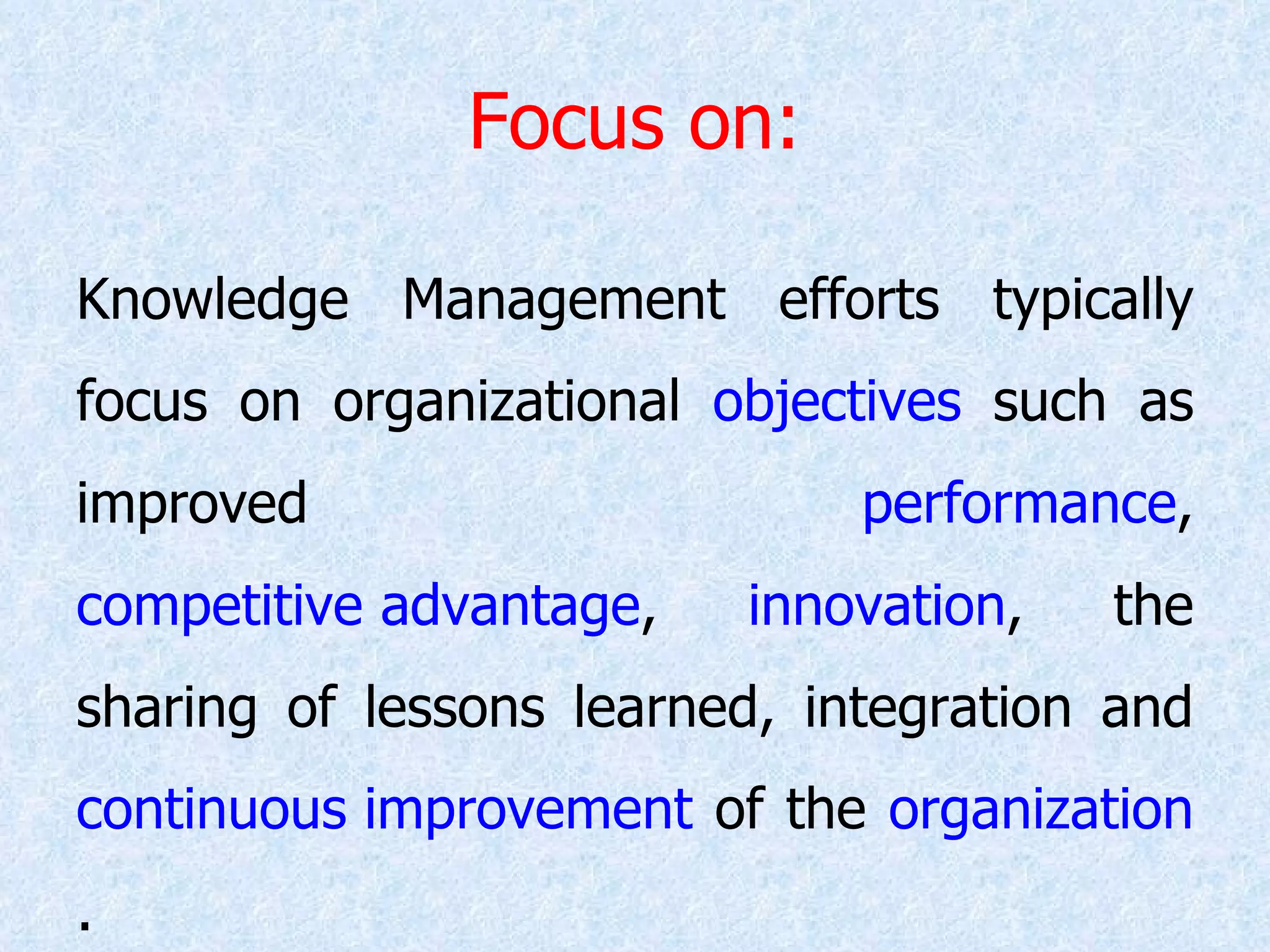 Knowledge management | PPT