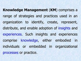 Knowledge management | PPT