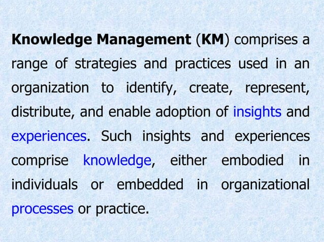 Knowledge management | PPT
